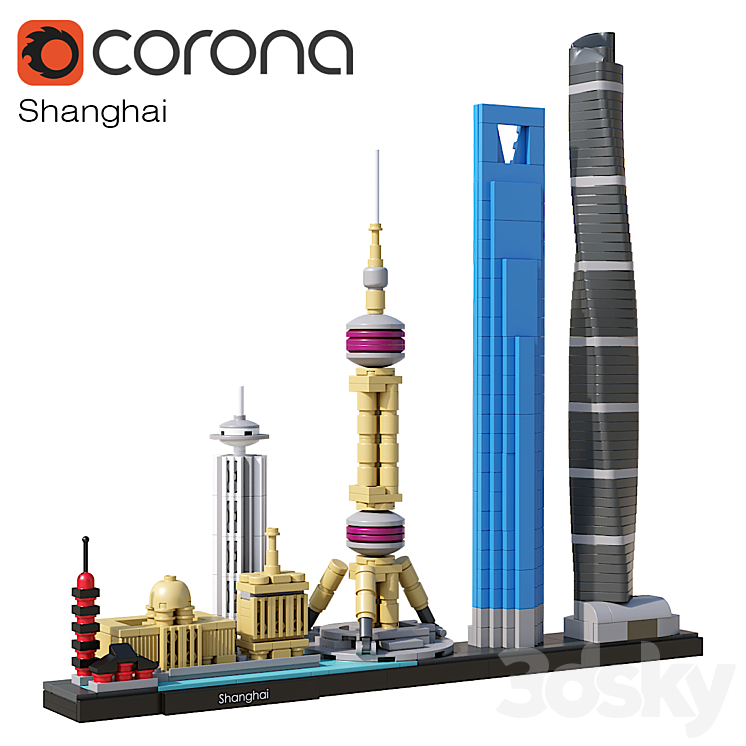 LEGO Shanghai # 21039 - Toy - 3D model