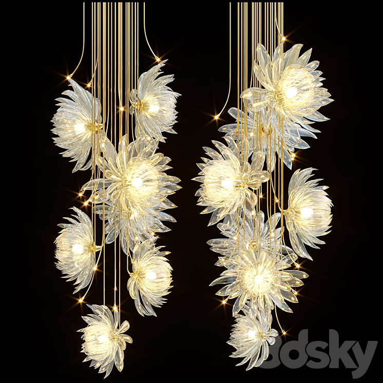 [3DSKY] Chandelier Light Vargov 3D Model | NEW UPDATE 2023