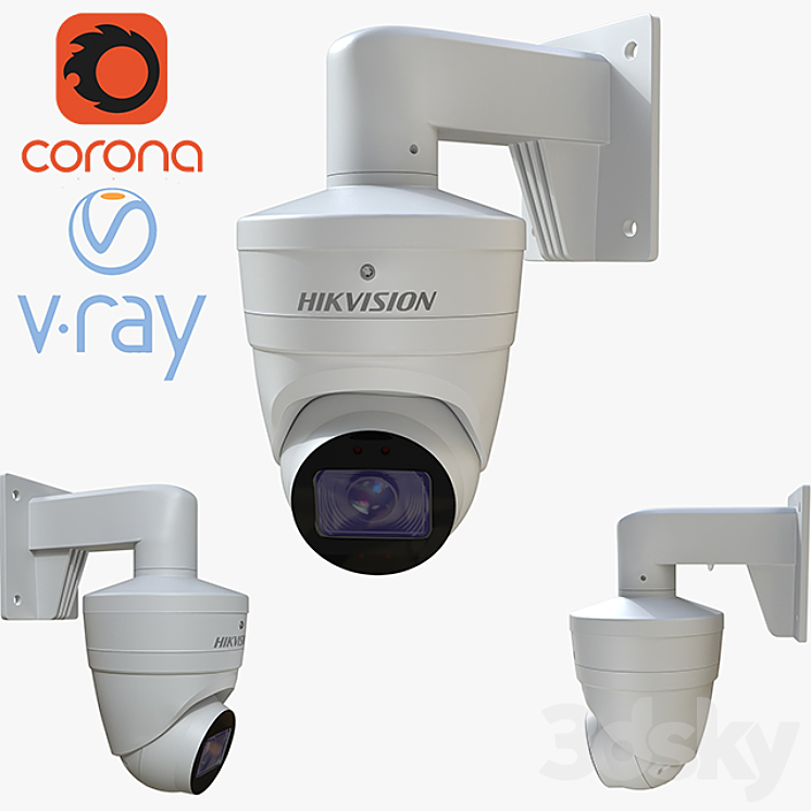 CCTV Surveillance Cameras HikVision 3D Model - 3DSKY Decor Helper