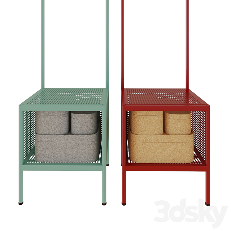 IKEA Nikkeby clothes rack - Sideboard & Chest of drawer - 3D model