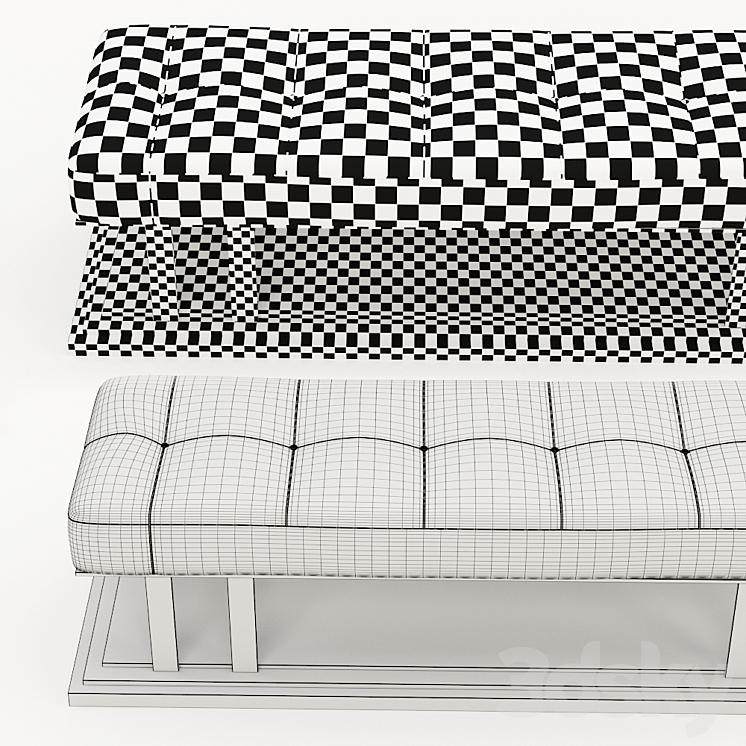The sofa and chair Alexandra bench - Other soft seating - 3D model