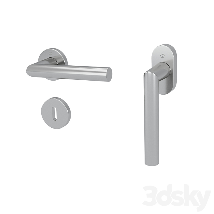 Hoppe amsterdam handle - Doors - 3D model