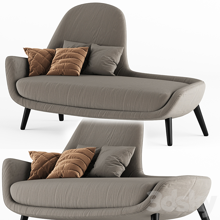 Poliform Mad Chaise Longue - Sofa - 3D model