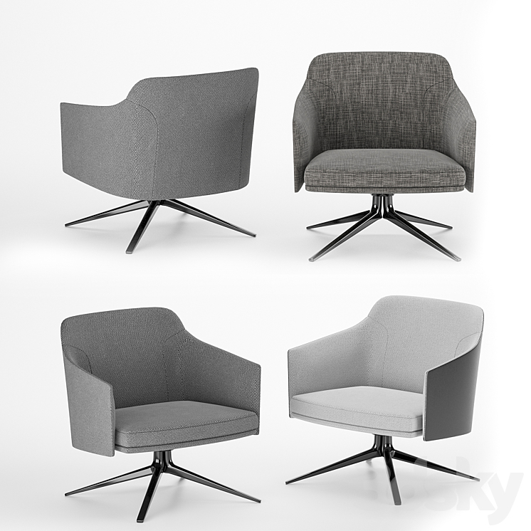 Poliform stanford - Arm chair - 3D model