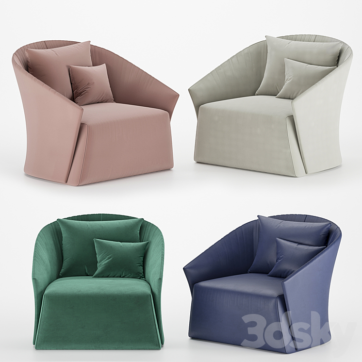 Saba bustier - Arm chair - 3D model