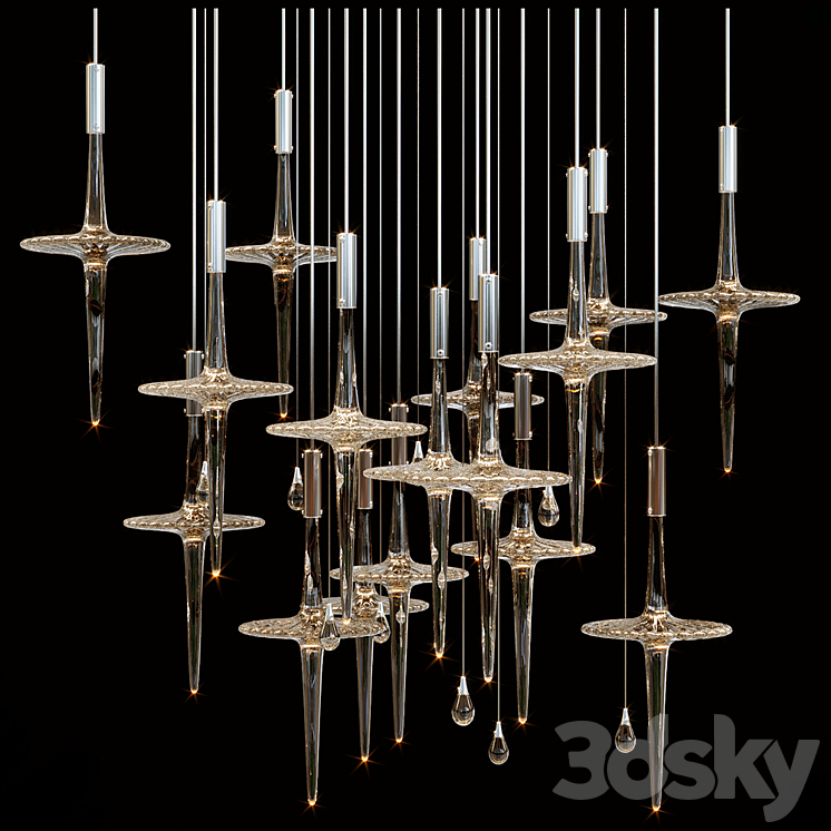 [3DSKY] Chandelier Light Vargov 3D Model | NEW UPDATE 2023