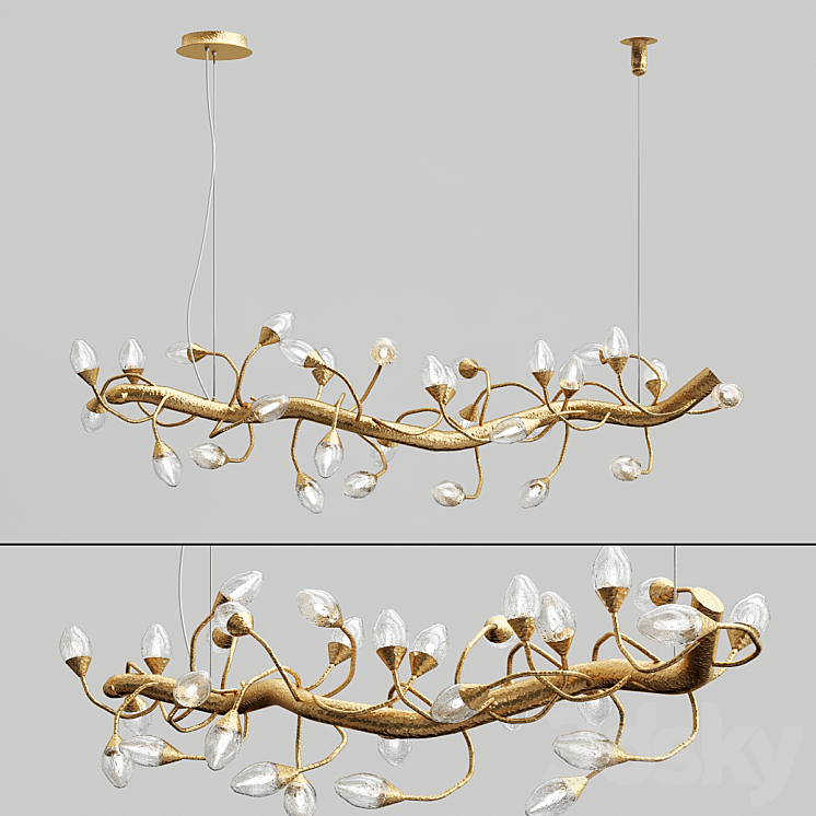 Serip Lotus - Pendant light - 3D model