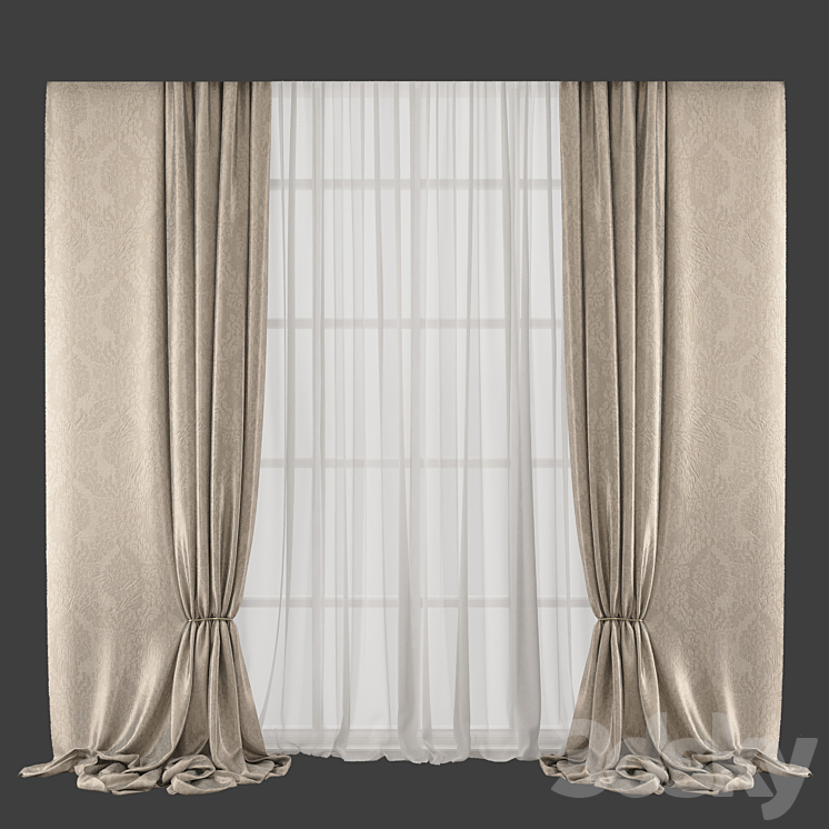 [3DSKY] Curtain 523 3D Model | NEW UPDATE 2023