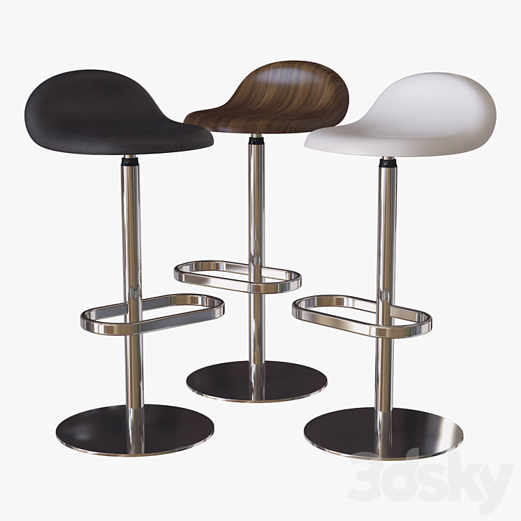 3d bar stool gubi - Chair - 3D model