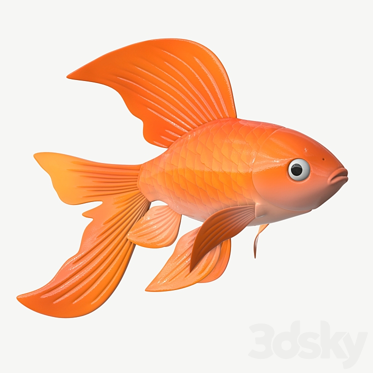 Goldfish cartoon - Creature - 3D model
