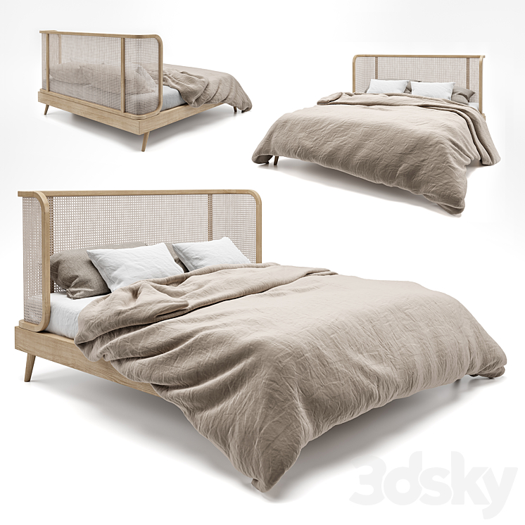 Rattan Bed Mb03 Bed 3d Model
