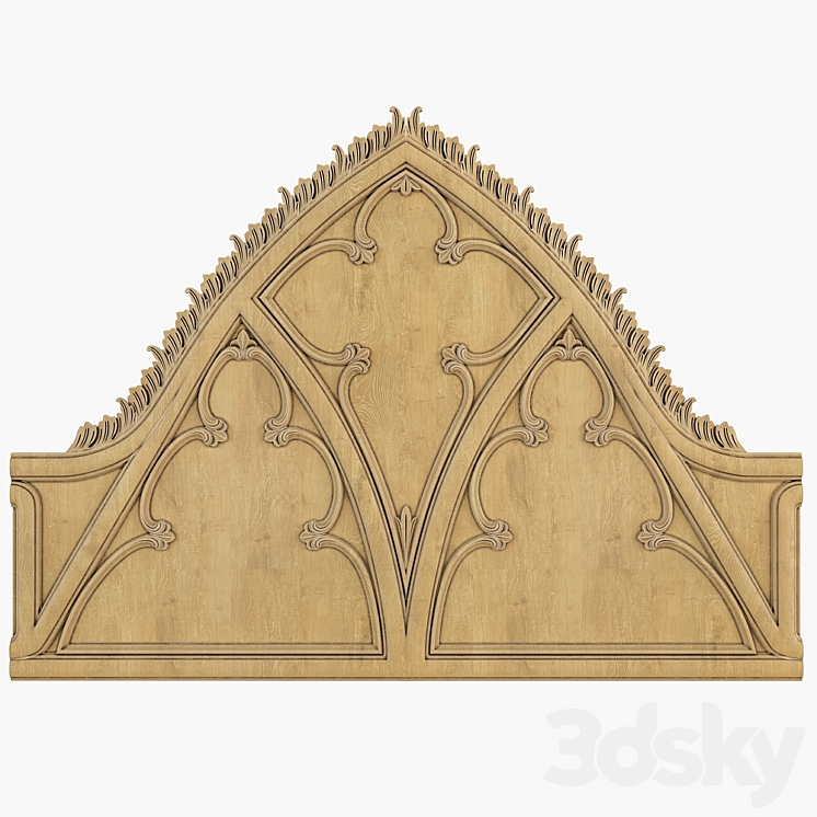 Gothic panel - Decorative plaster - 3D model