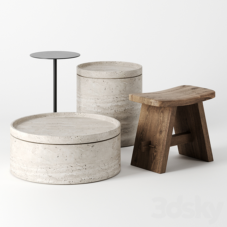Side tables set - Table - 3D model
