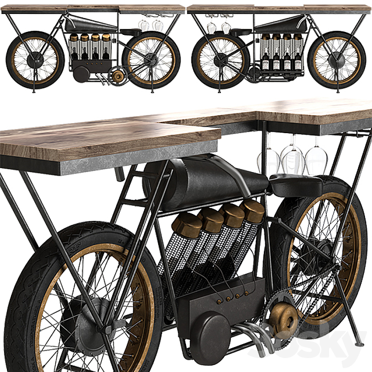 KARE Console Motorbike Black - Console - 3D model