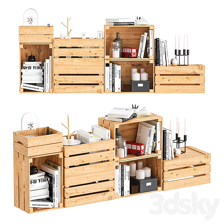 [3DSKY] IKEA Knagglig Decor 3D Model | NEW UPDATE 2023