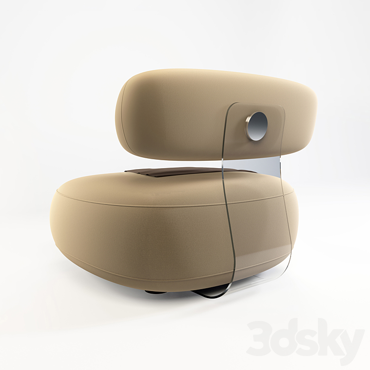 Bounce Sofa by Karim Rashid - Arm chair - 3D model