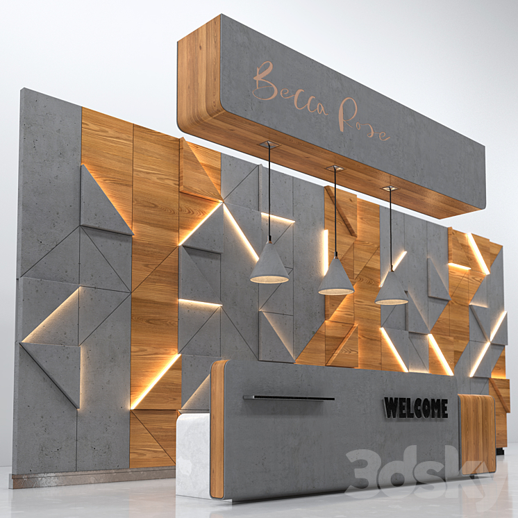 Reception Zone (Reception Desk) - Office furniture - 3D model