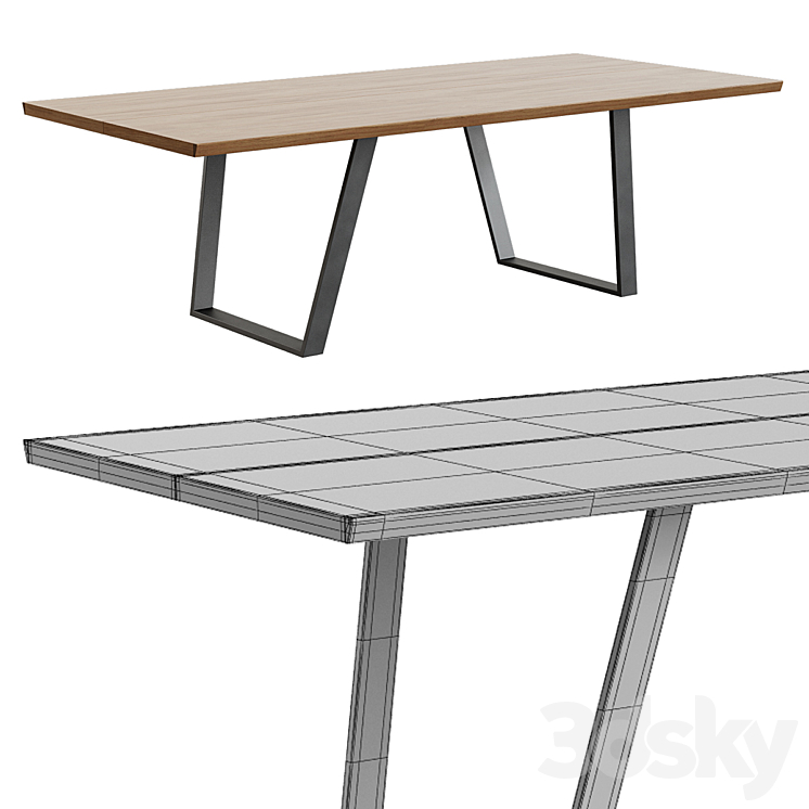 BoConcept / Vancouver Table + Adelaide Chair - Table + Chair - 3D model