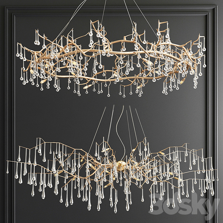 [3DSKY] Serip Bijout Chandelier - 2 Types 3D Model | NEW UPDATE 2023