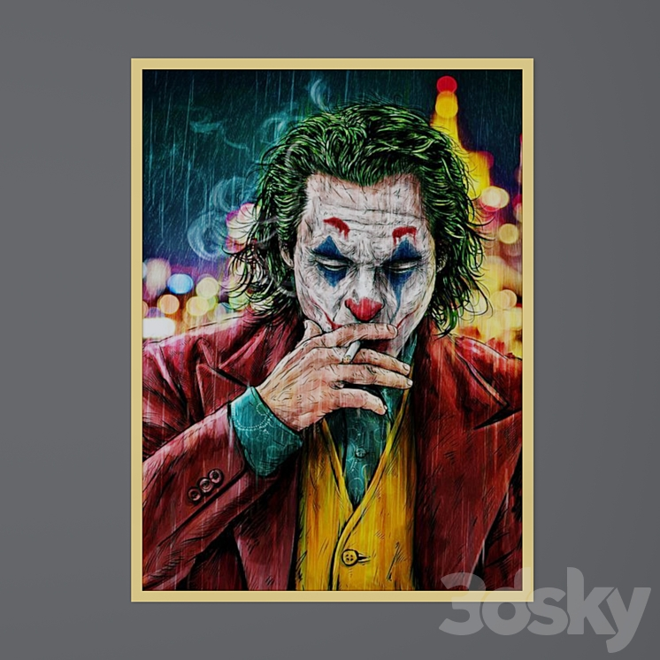 Joker picture - Frame - 3D model