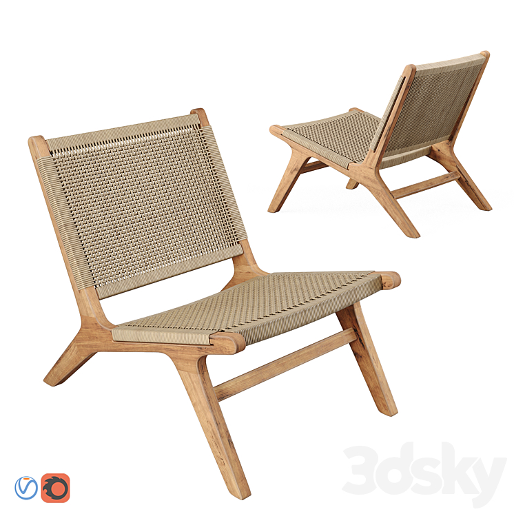 NAIROBI Garden Armchair No2 Woven - Arm chair - 3D model