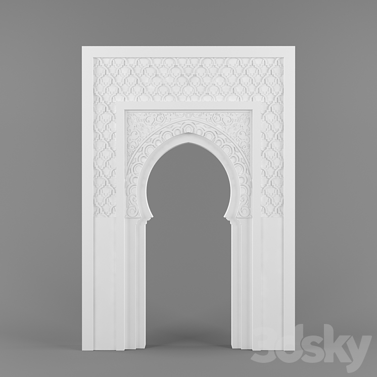 classic arch - Decorative plaster - 3D model