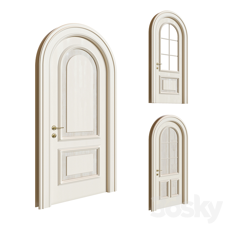 Arched doors 3D Model - 3DSKY Decor Helper