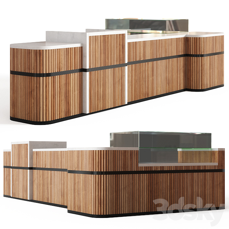 Cafe counter - Restaurant - 3D model