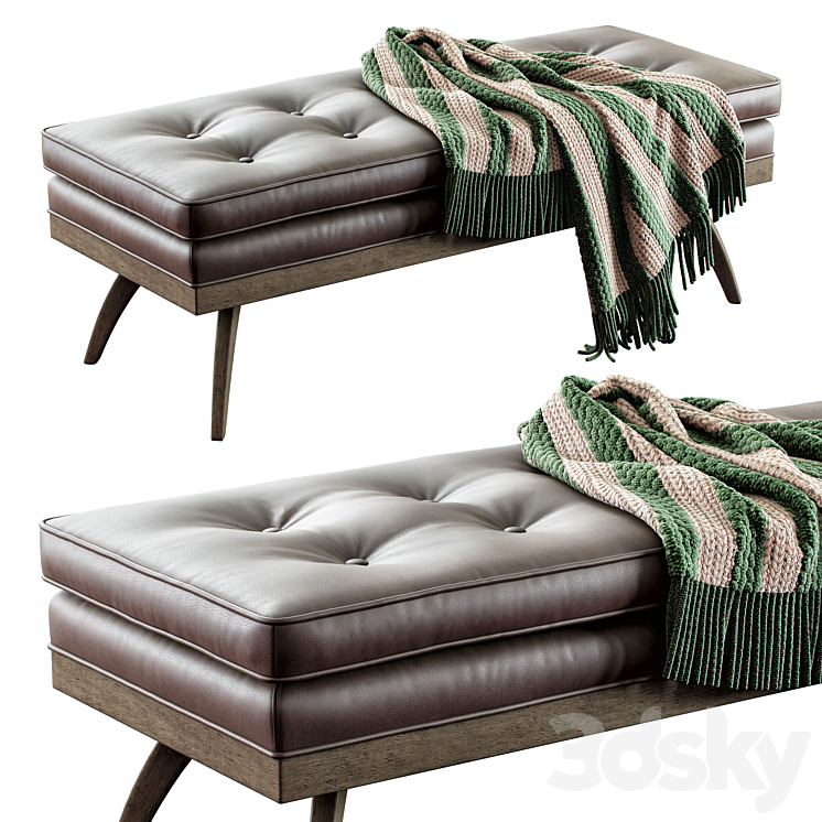 [3DSKY] Bench Erickson Factory DwellStudio 3D Model | NEW UPDATE 2023