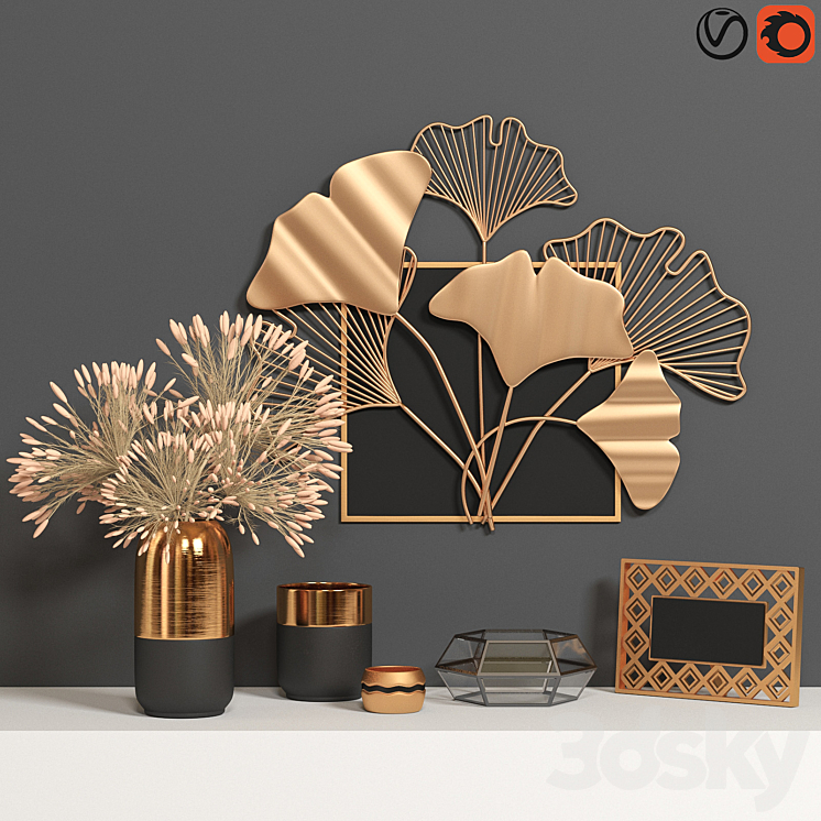 Modern_decor_002 - Decorative set - 3D model