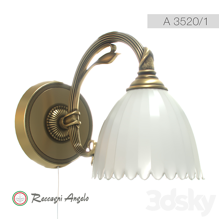 Lamp, Sconce Reccagni Angelo A 3520/1 - Wall light - 3D model