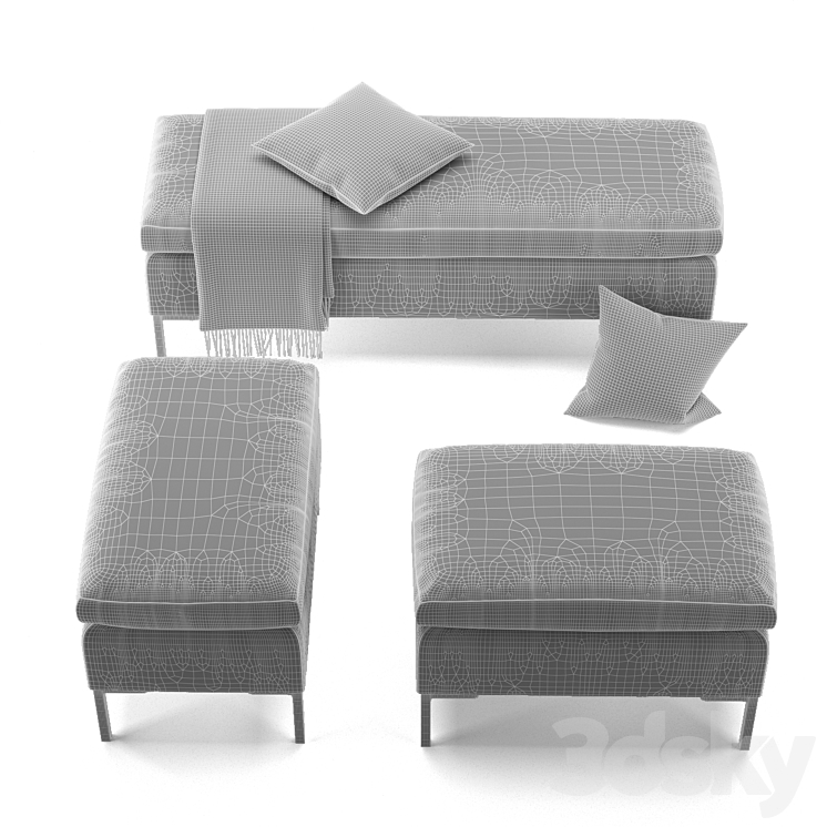Edlyn bench - Other soft seating - 3D model