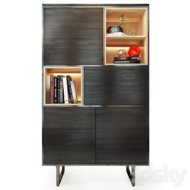 Moniz. Cabinet bookcase by Xooon - Wardrobe & Display cabinets - 3D model