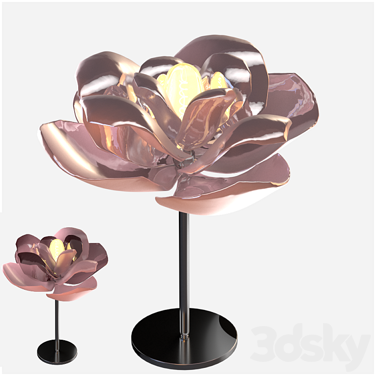 Flowerlight - Table lamp - 3D model