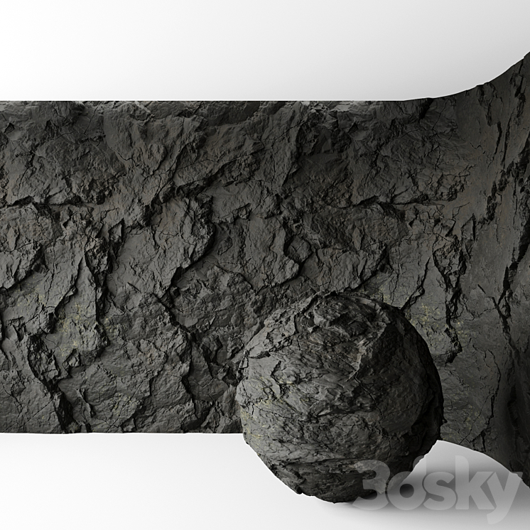 Rock cliff wall No. 2 - Stone - 3D model