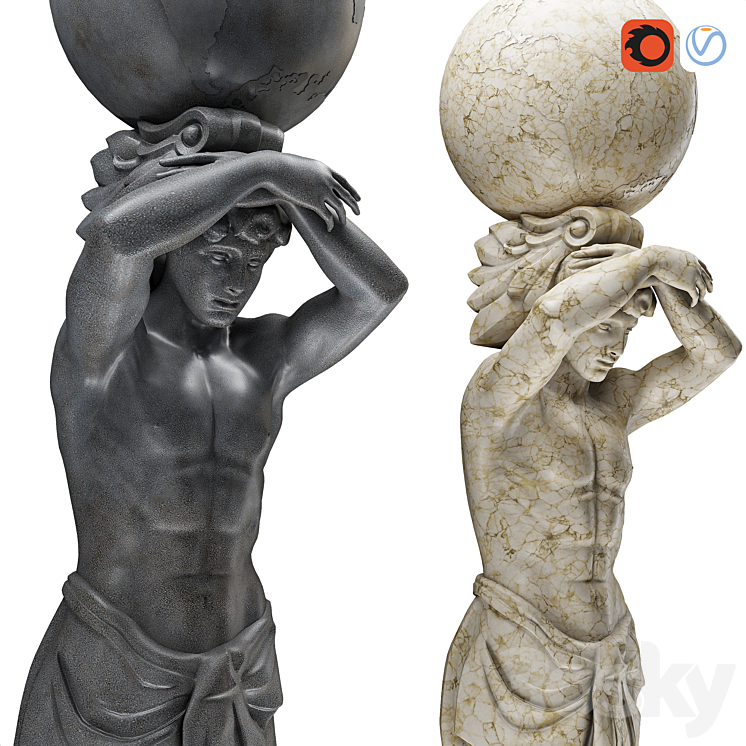 Atlant Sculpture - Sculpture - 3D model