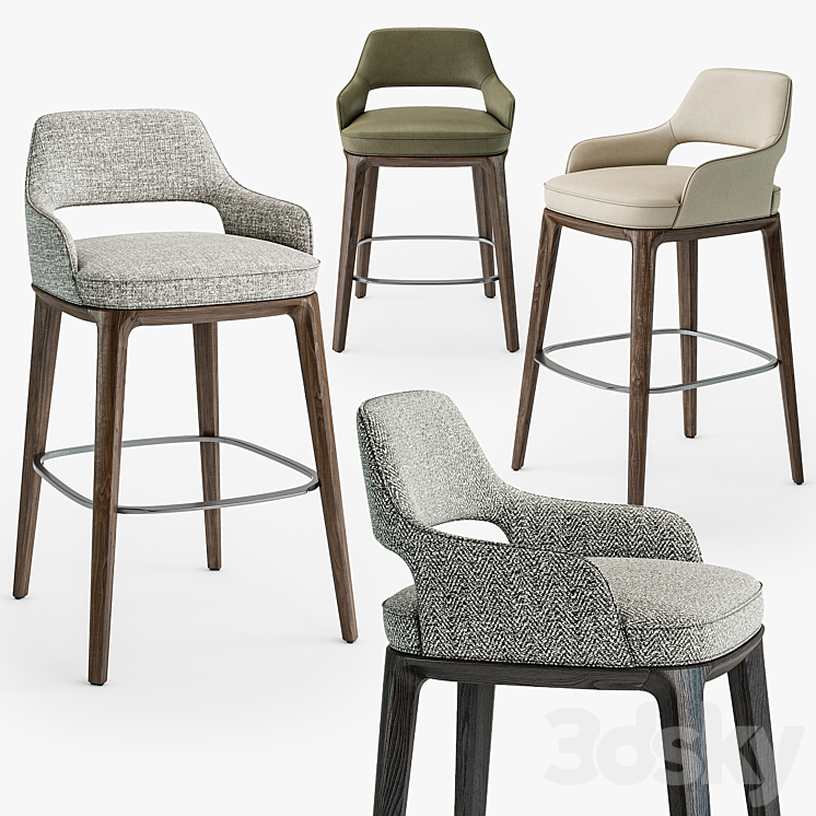 Poliform Sophie Lite stool - Chair - 3D model