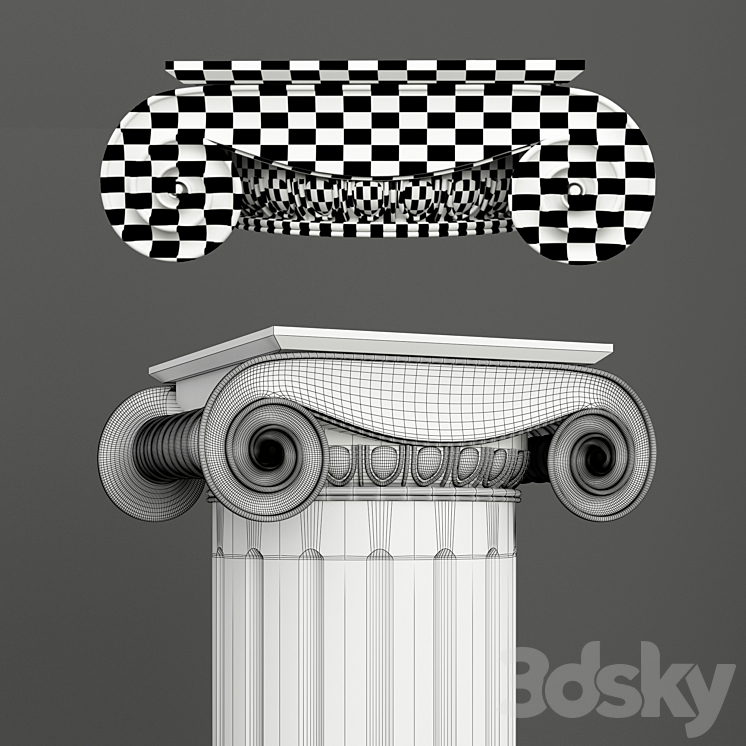 Ionic Column - Building - 3D model