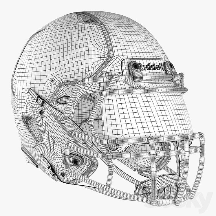 Revo Speed Football Helmet Drawing