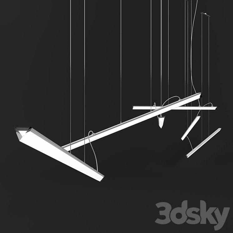 Vibia_Halo Lineal - Pendant light - 3D model