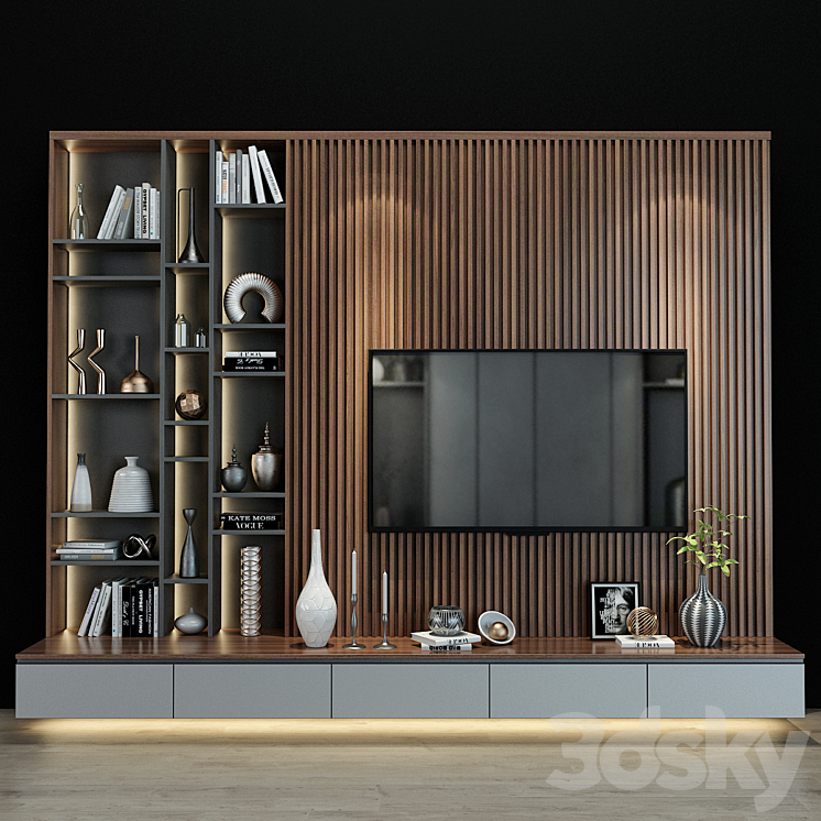 [3DSKY] TV Shelf 0191 3D Model | NEW UPDATE 2023