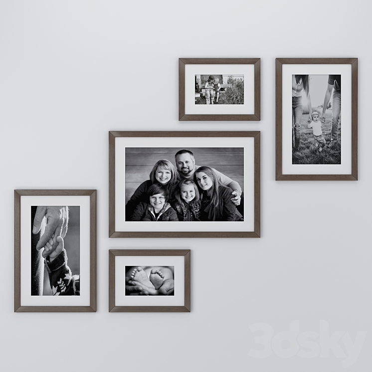 Family Photo Frames 0 - Frame - 3D model