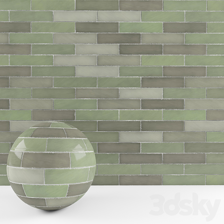 Rectangular tiles - Brick - 3D model