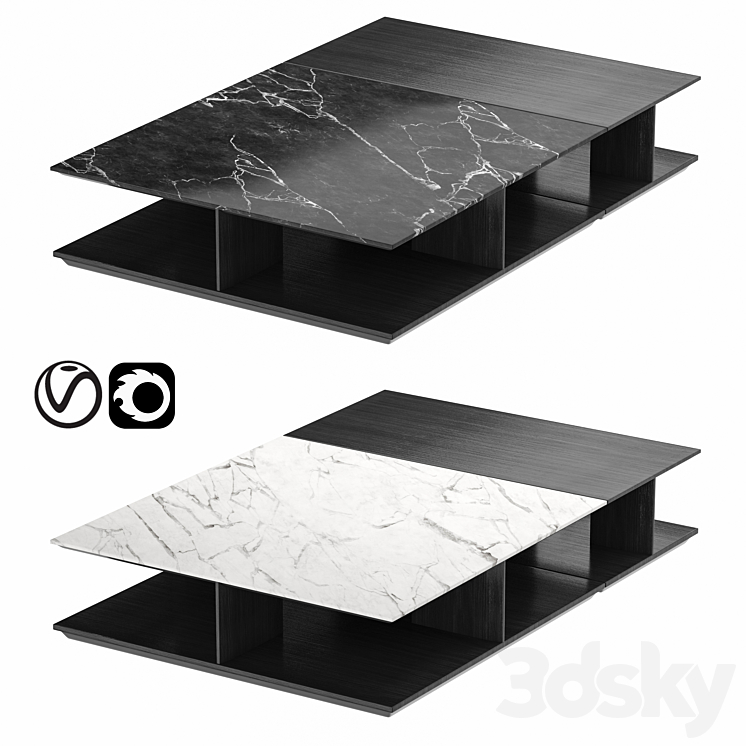 Poliform westside tavolini - Table - 3D model