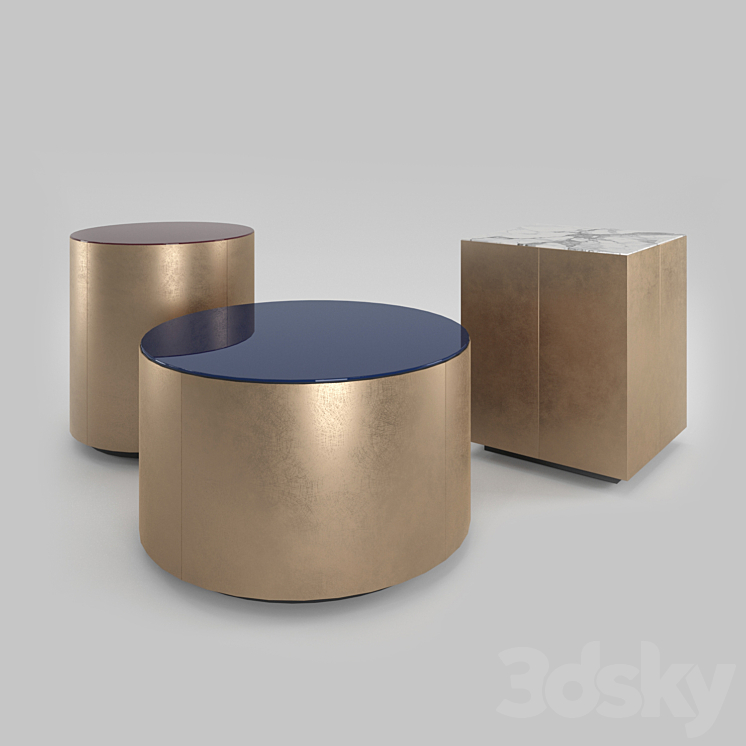 Coffee tables meridiani low tables belt - Table - 3D model