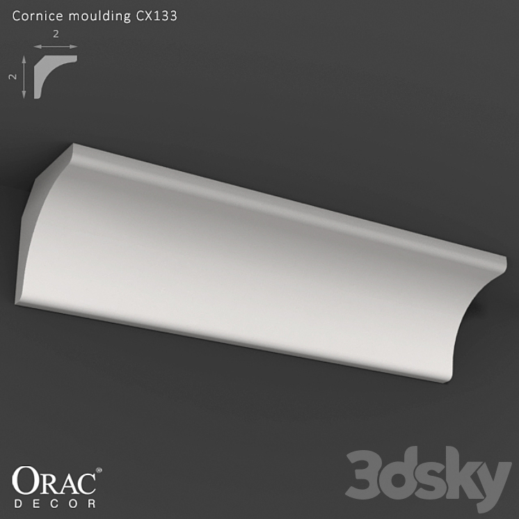 OM Cornice Orac Decor CX133 - Decorative plaster - 3D model