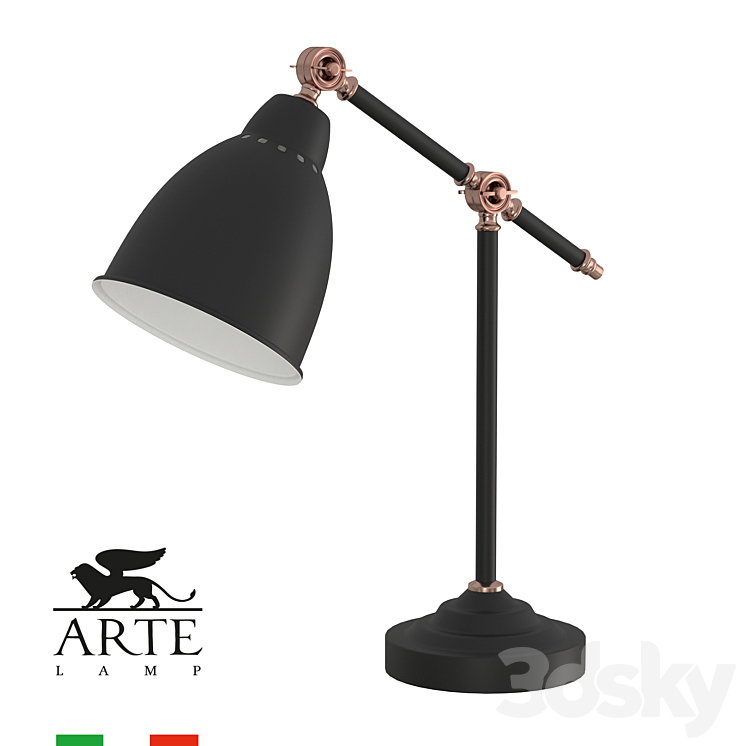 ARTE Lamp BRACCIO A2054LT-1BK OM - Table lamp - 3D model
