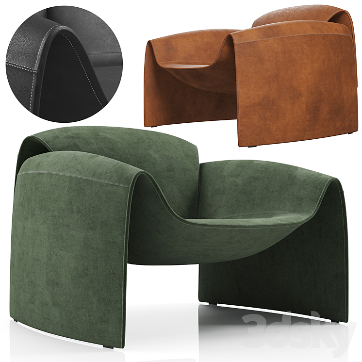 Poliform le club - Arm chair - 3D model