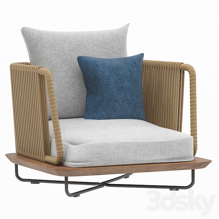 Minotti sunray armchairs - Arm chair - 3D model