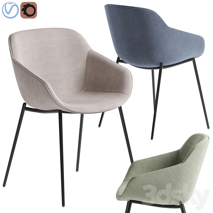 Boconcept Vienna chair - Chair - 3D model